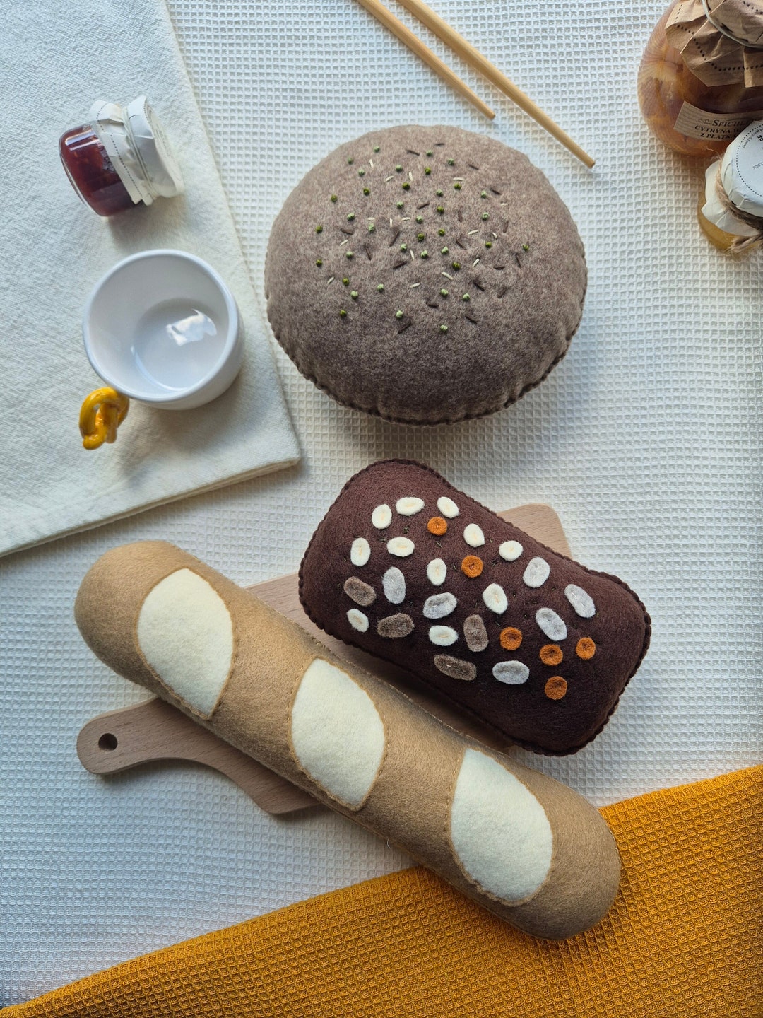 Freshly Baked Felt Breads – Perfect for Play Kitchens & Stores! Toy ...