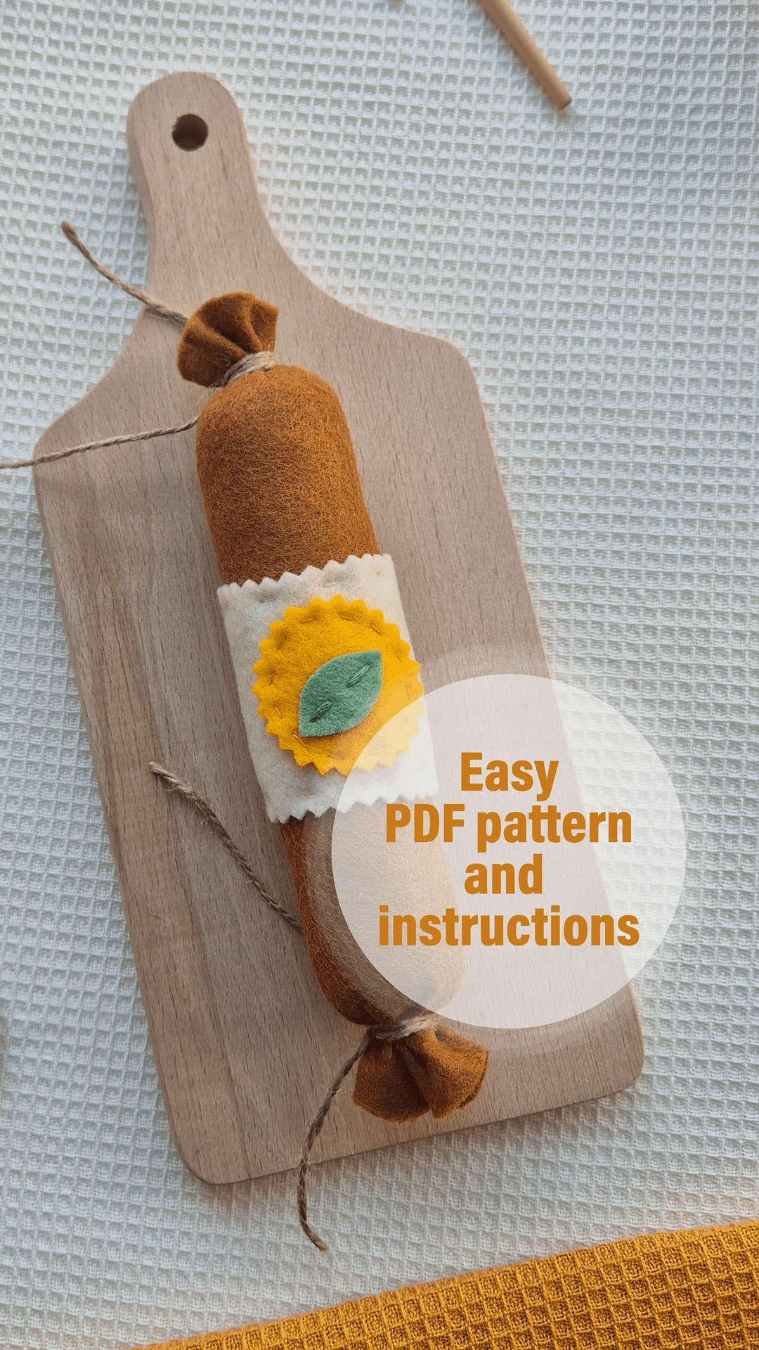 Craft a Playful Felt Bold Herb Burst Sausage Easy PDF Pattern, Big Fun ...