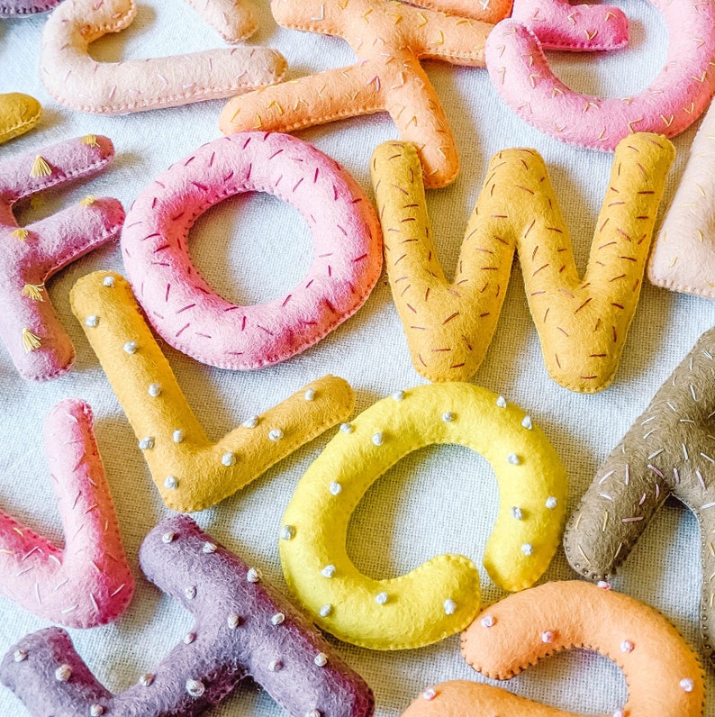 Felt Alphabet Set, ABC, Felt Letter Set, Pink Alphabet, Kids Toy ...