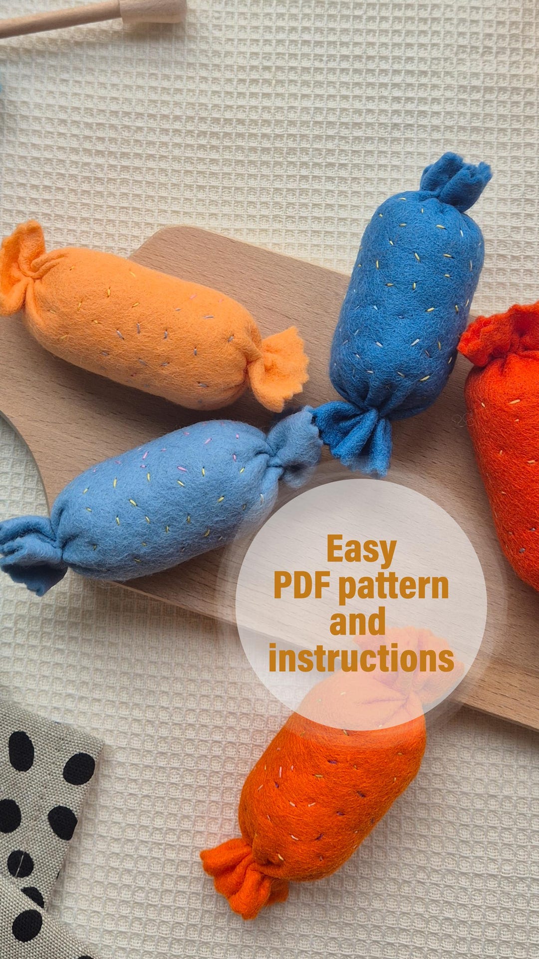 Felt Candy Sewing Pattern – Plush Play Food, DIY Craft (PDF Pattern) - Etsy
