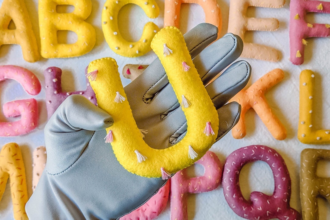 Felt Alphabet Set, ABC, Felt Letter Set, Pink Alphabet, Kids Toy ...