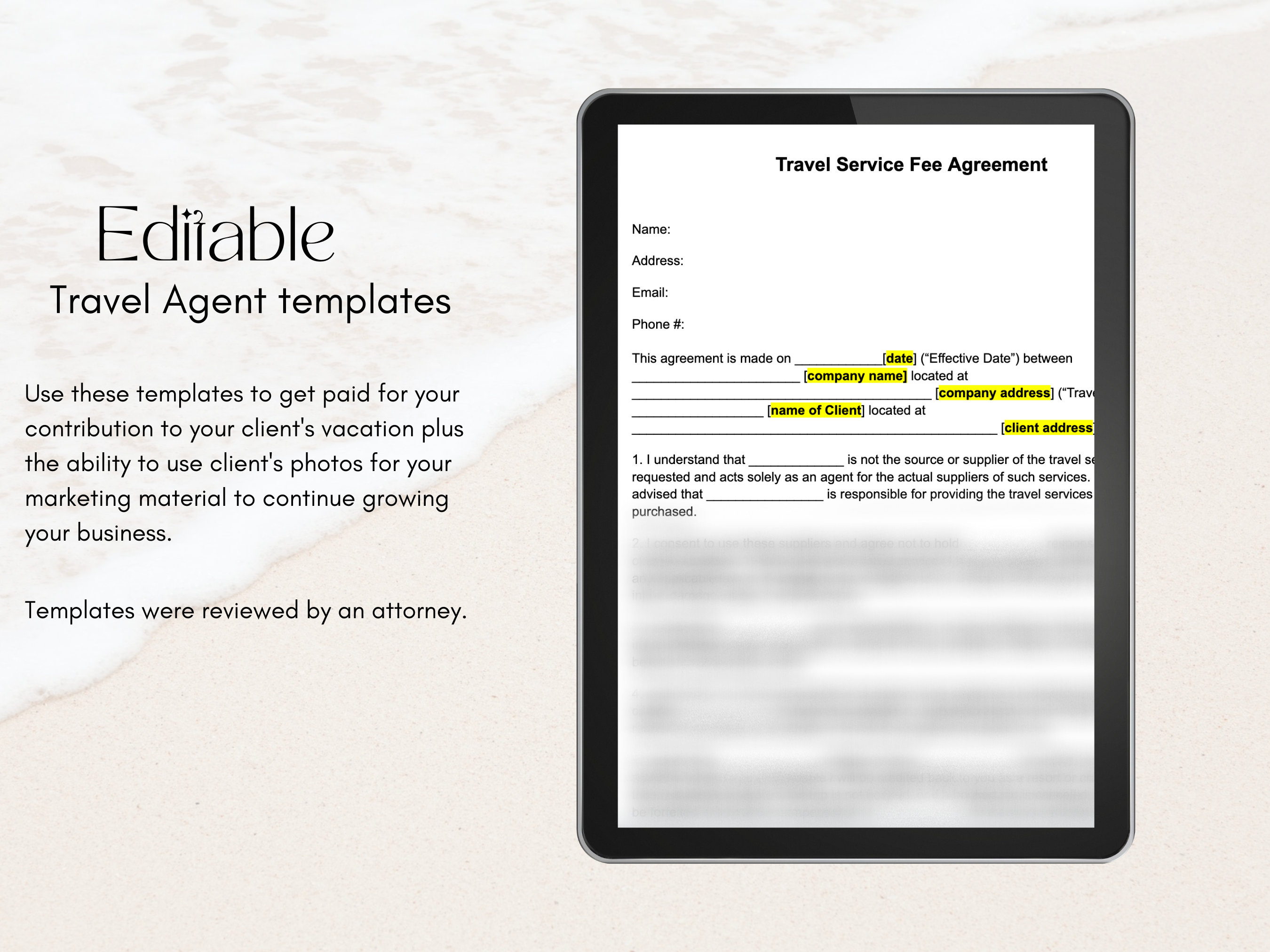 Travel Agency Agreement Template