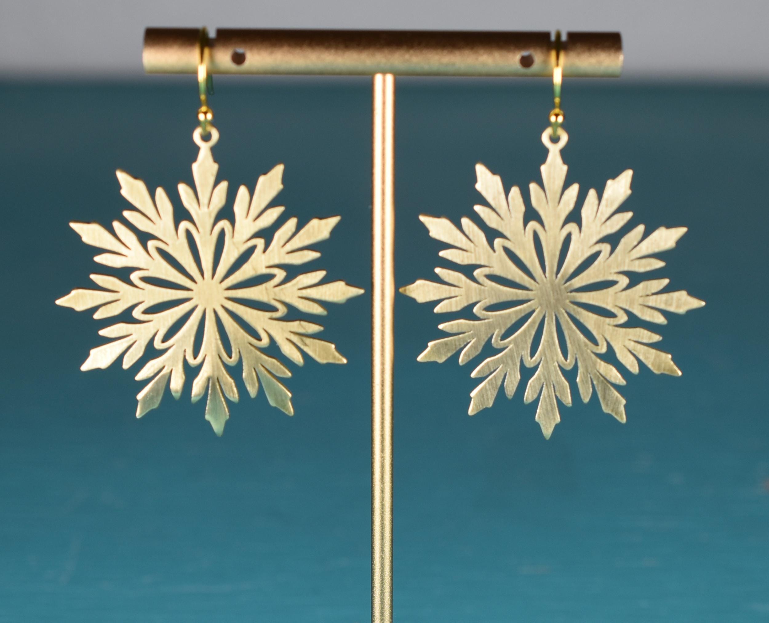 Intricate Snowflake Statement Earrings: Winter Holiday Jewelry - Etsy