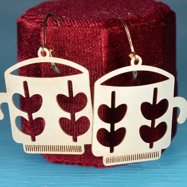Coffee Mug Earrings - Etsy