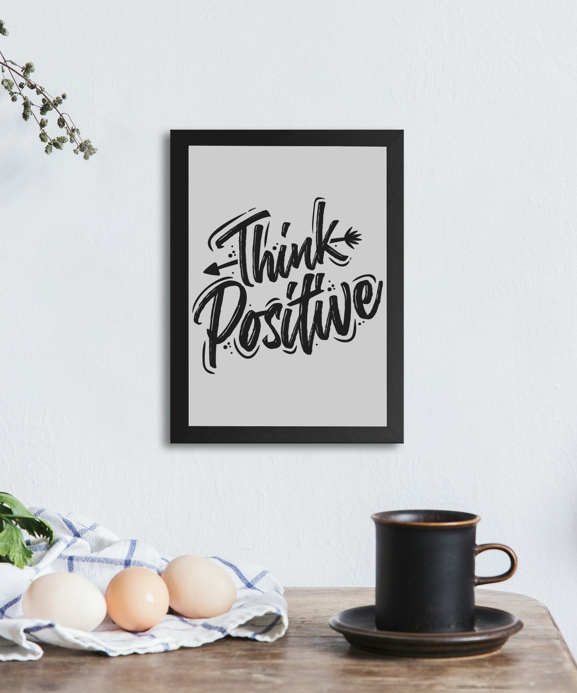 Think Positive Svg Motivational Svg Png Pdf Eps Dxf - Etsy
