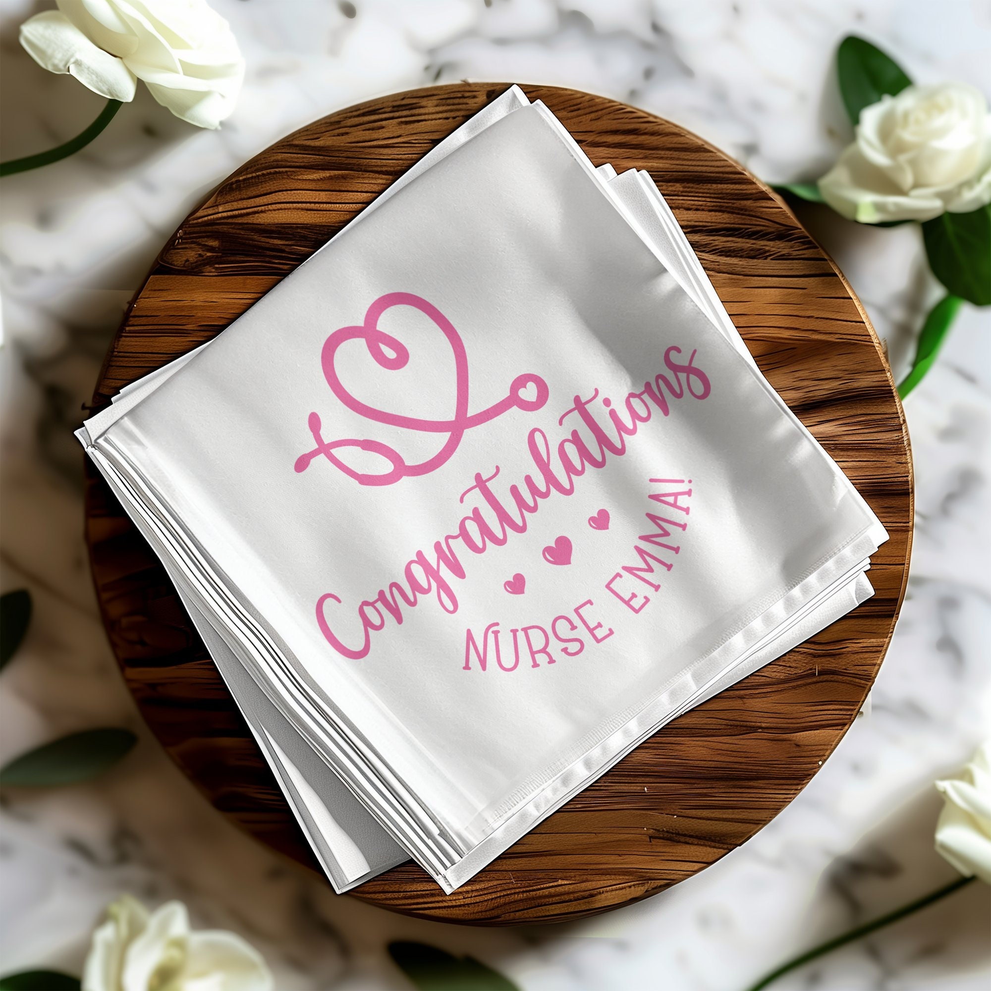 Personalized Nurse Napkins, Custom Graduation Napkin, Custom Cocktail ...