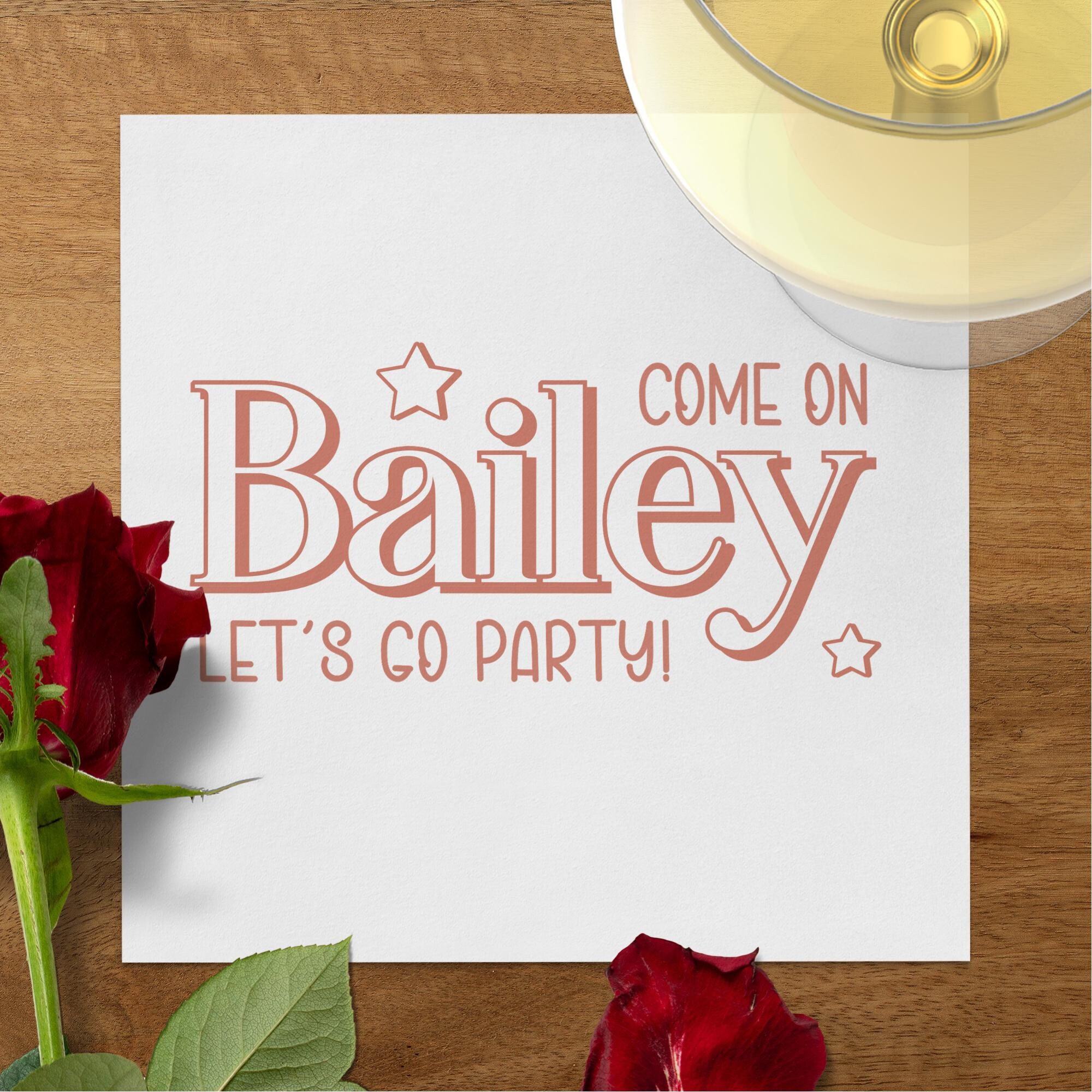 Custom Birthday Napkins, Come on Let's Go Party, Personalized Beverage ...