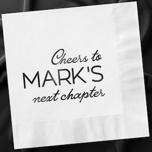 Custom Retirement Napkins, Retirement Gifts, Personalized Napkins for ...