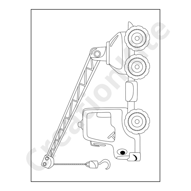 Coloring Pages for Kids 20 Construction Vehicles Coloring - Etsy