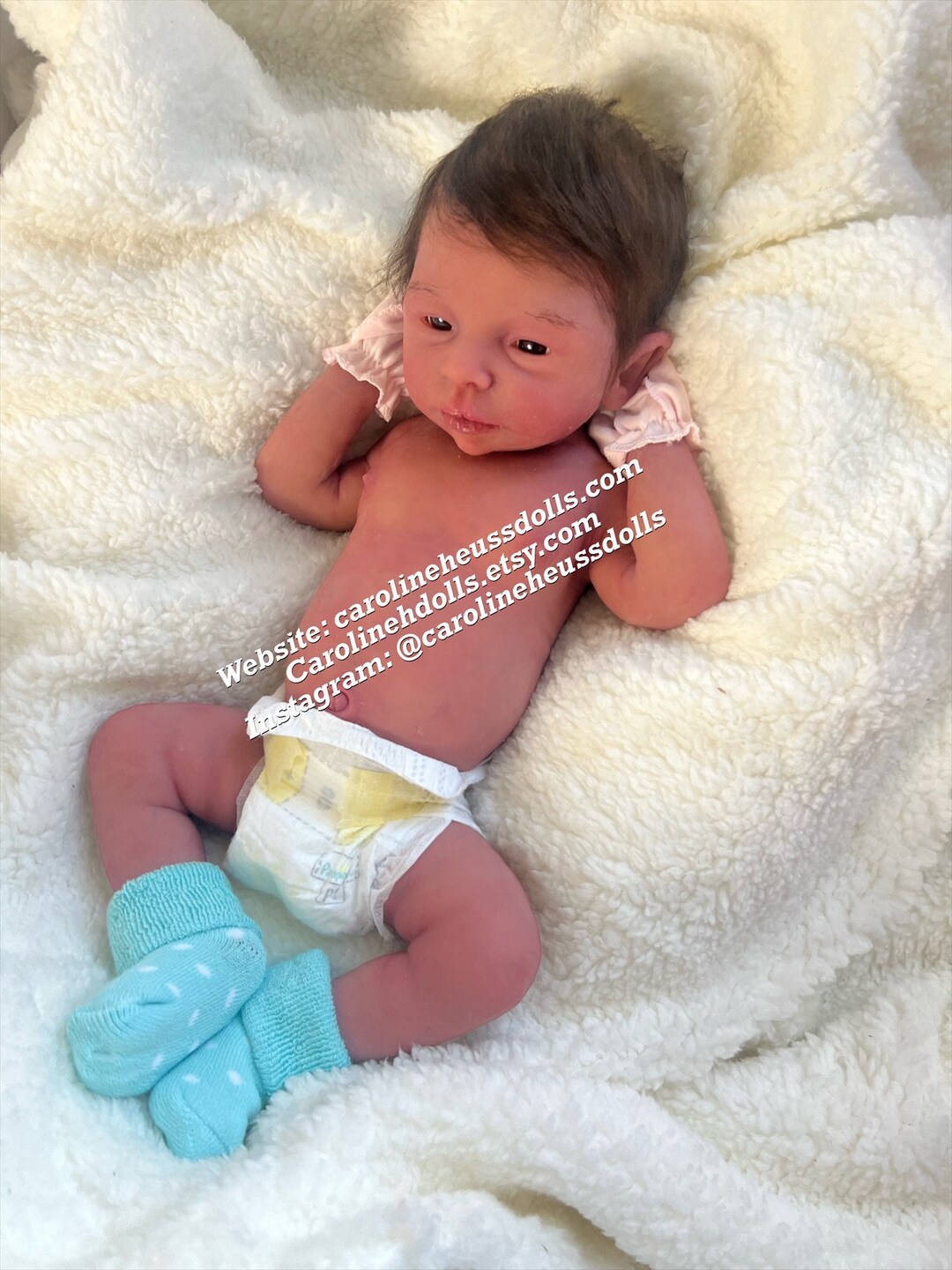 Prêt à expédier, poupée réaliste pour bébé fille en silicone solide ...