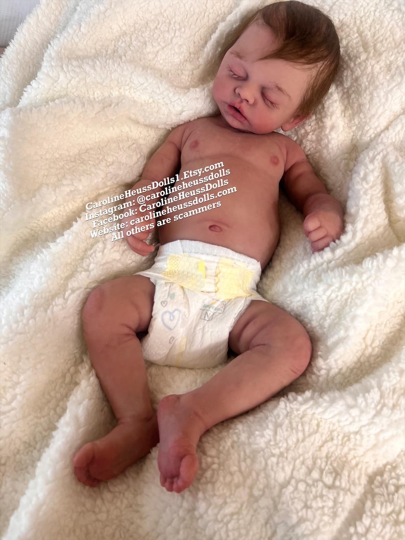 Custom Order, Soft Full Body Solid Silicone Chubby Newborn Reborn 8lb ...