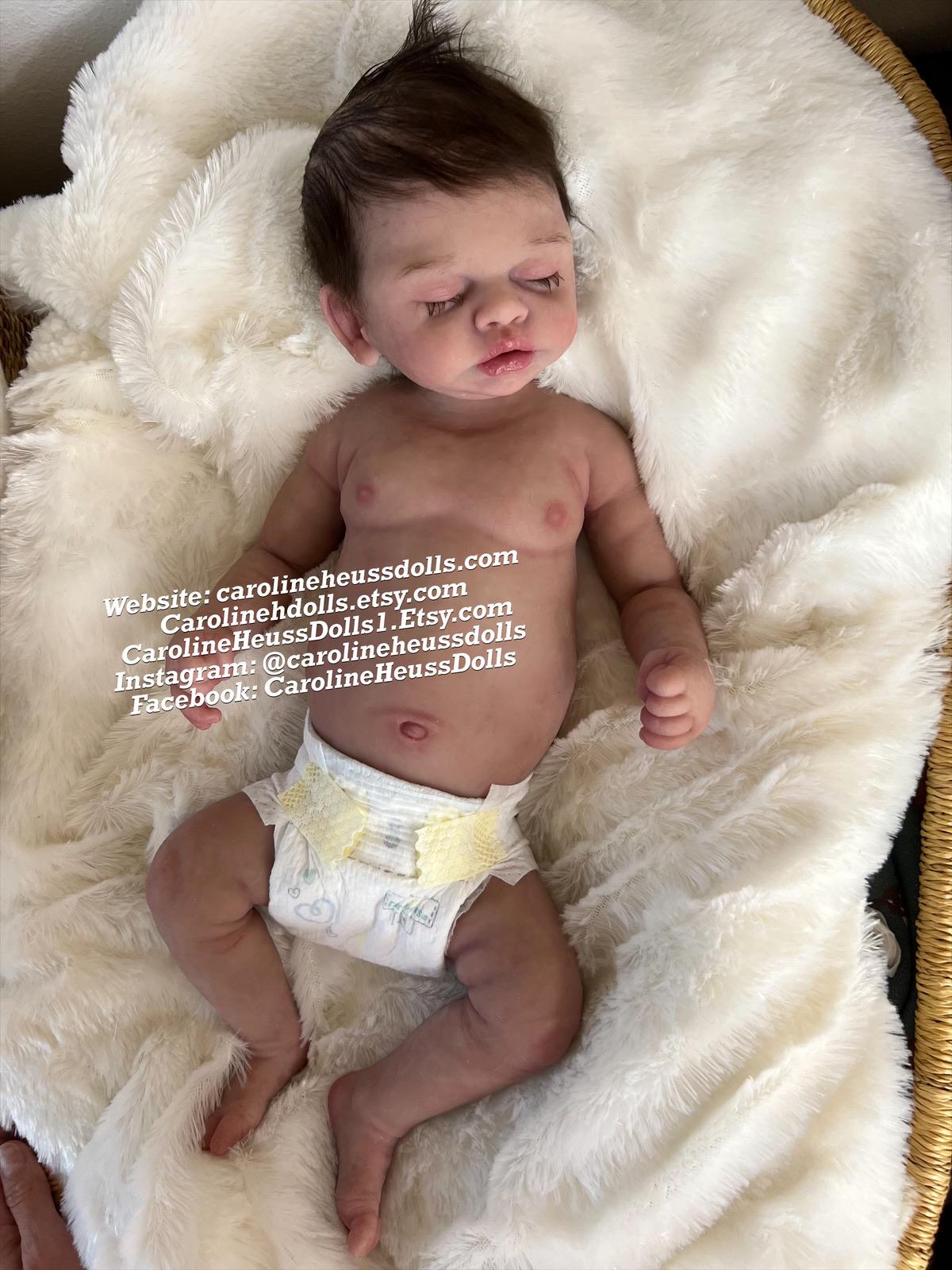 Custom Order, Soft Full Body Solid Silicone Chubby Newborn Reborn 8lb ...