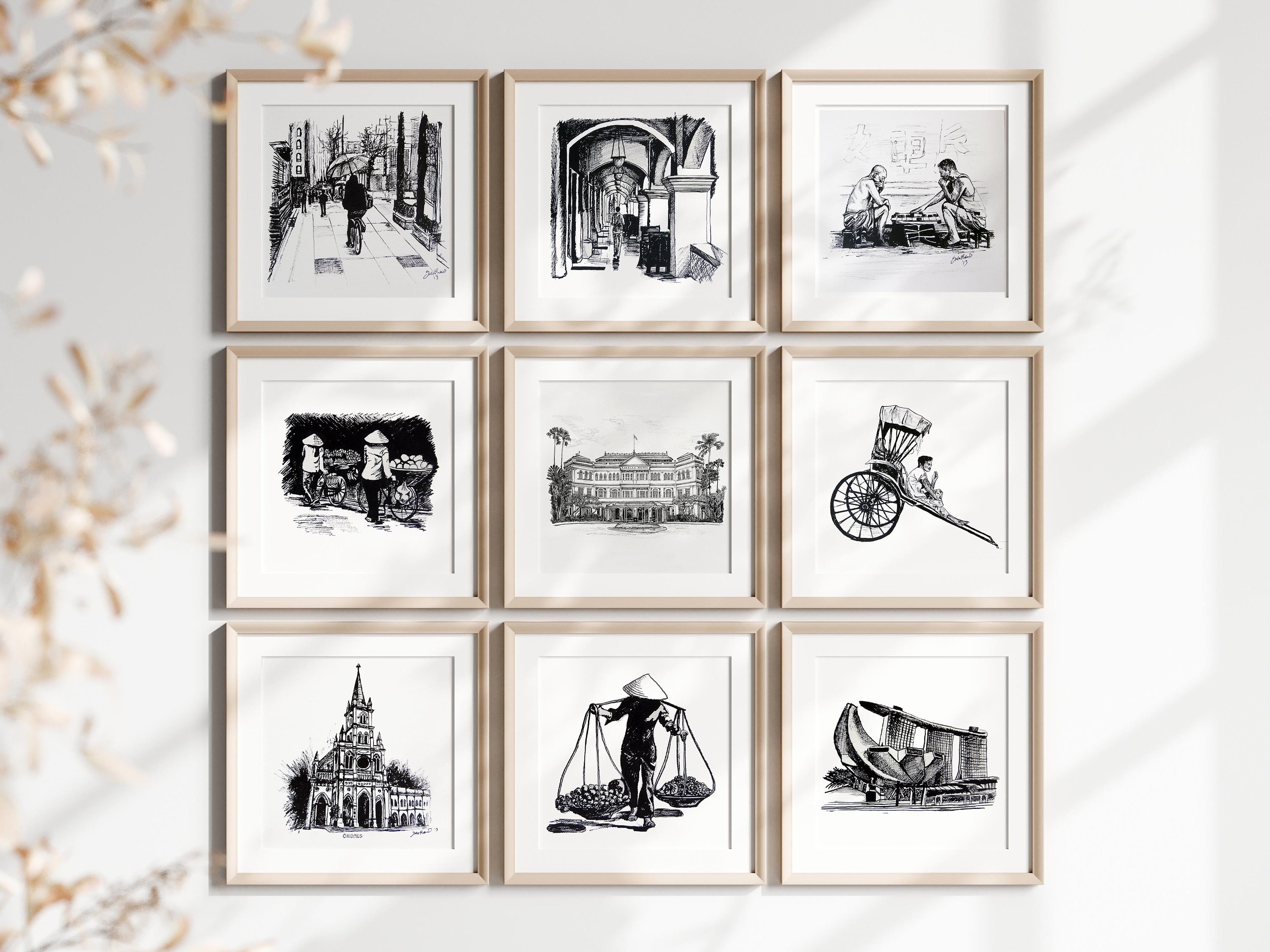Raffles Hotel Singapore, Printable Wall Art, Instant Digital Download ...