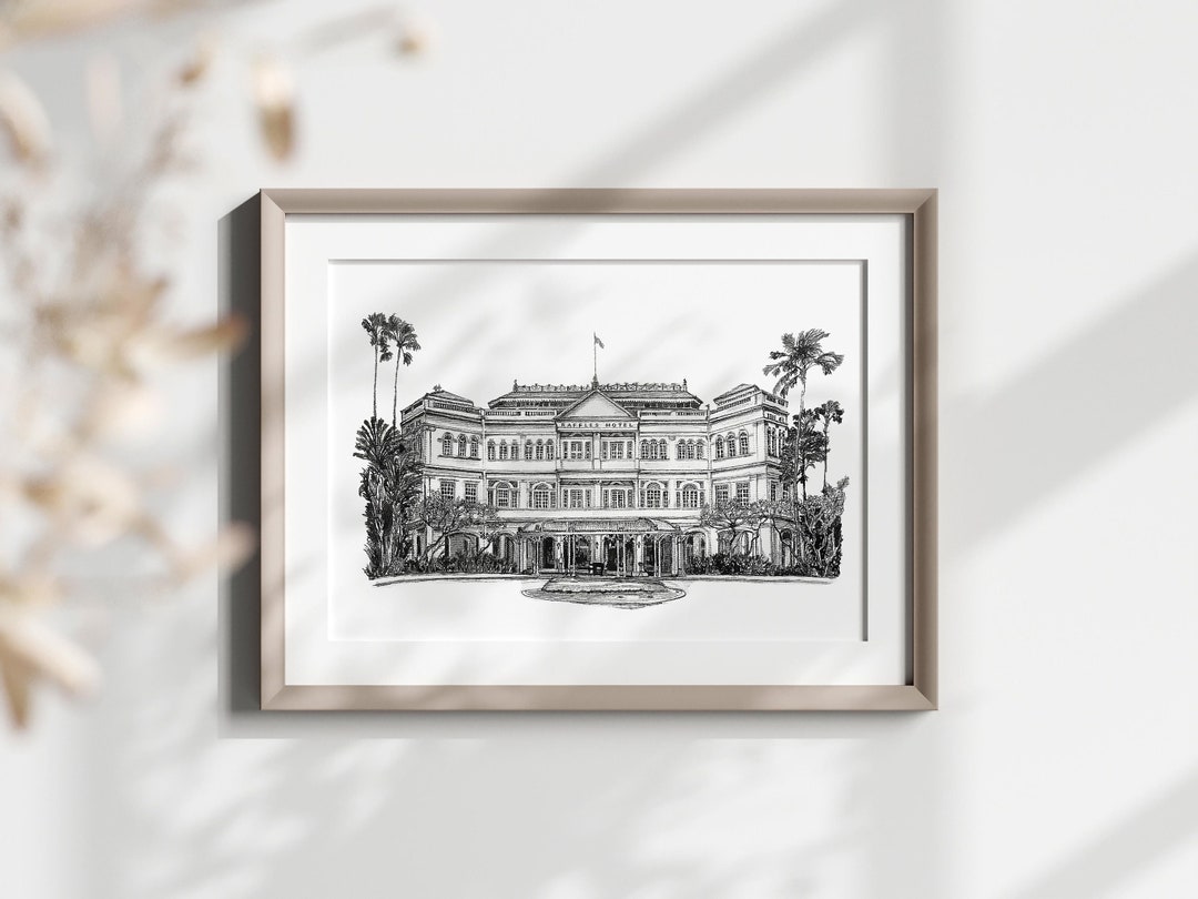 Raffles Hotel Singapore, Printable Wall Art, Instant Digital Download ...