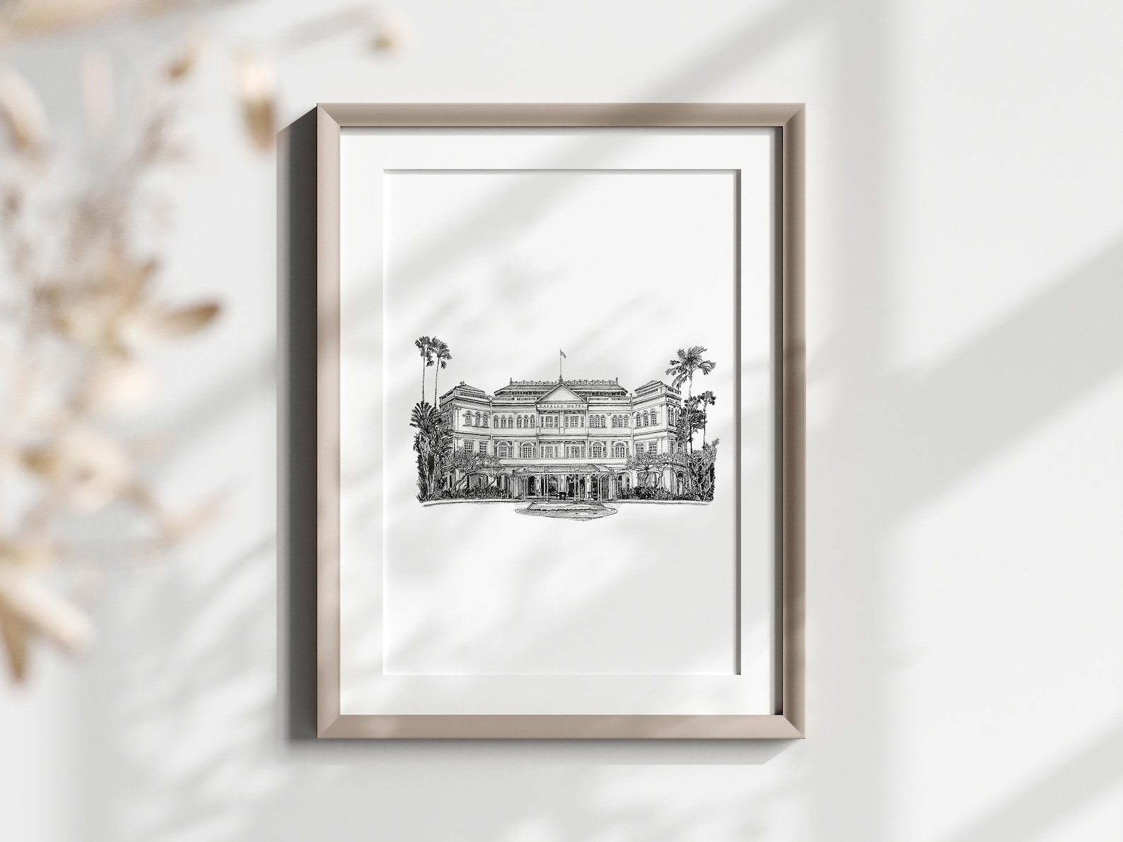Raffles Hotel Singapore, Printable Wall Art, Instant Digital Download ...