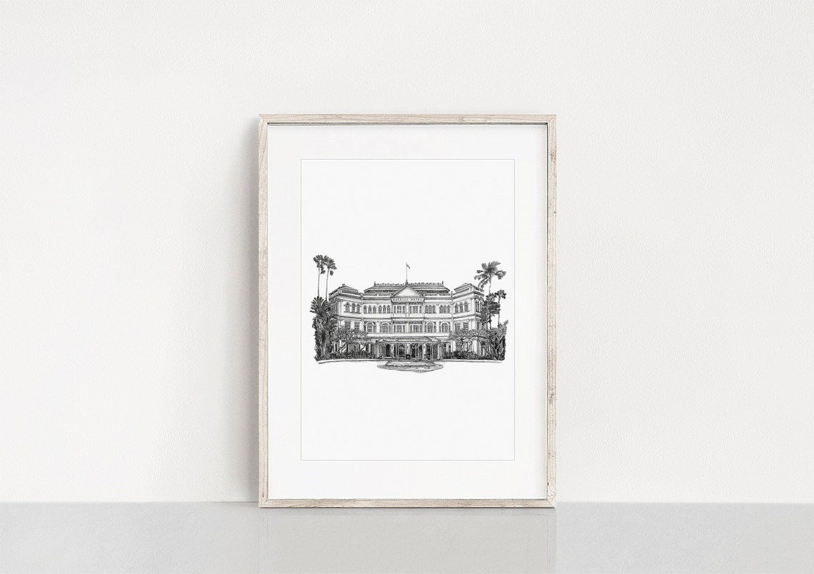 Raffles Hotel Singapore, Printable Wall Art, Instant Digital Download ...