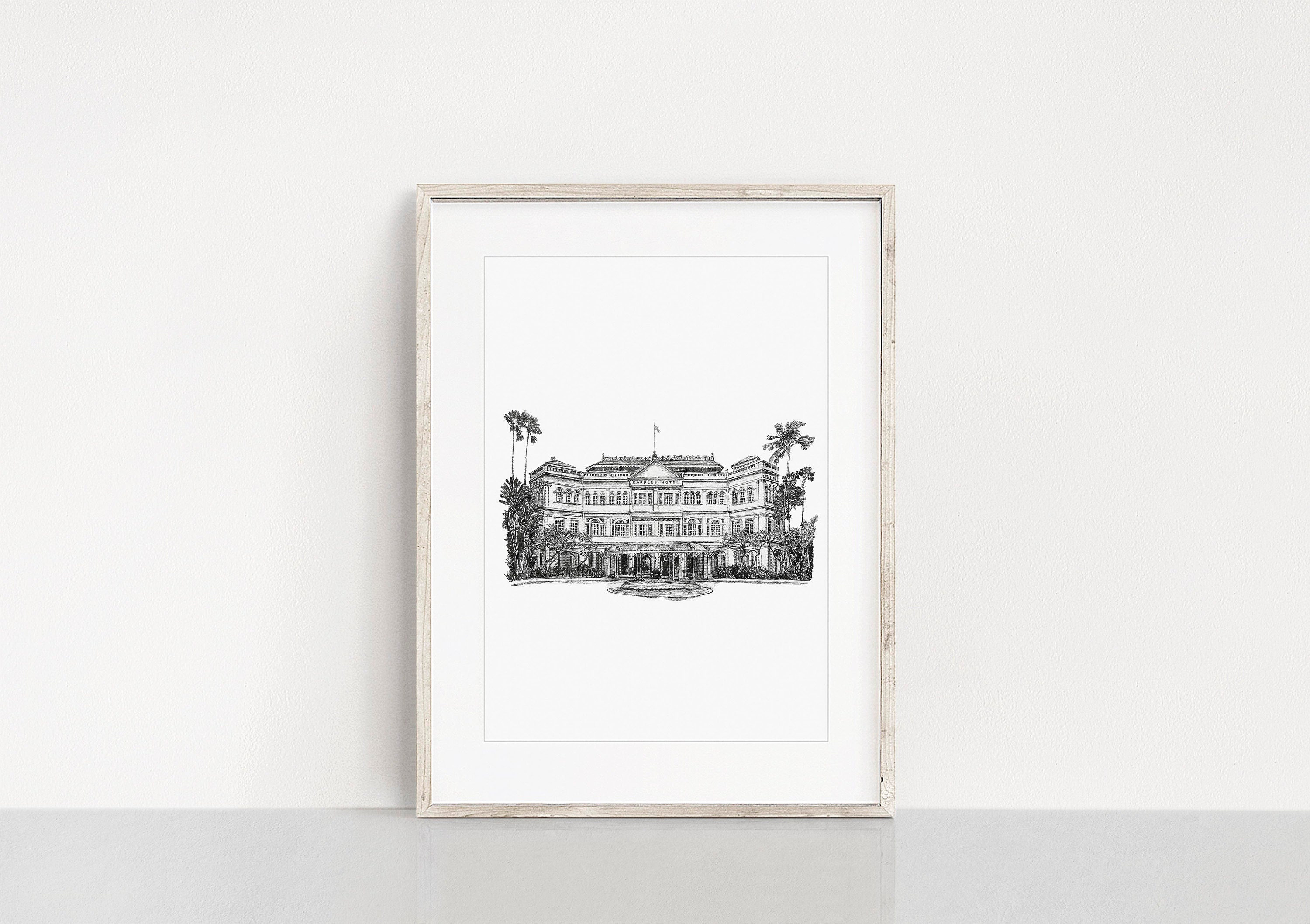 Raffles Hotel Singapore, Printable Wall Art, Instant Digital Download ...