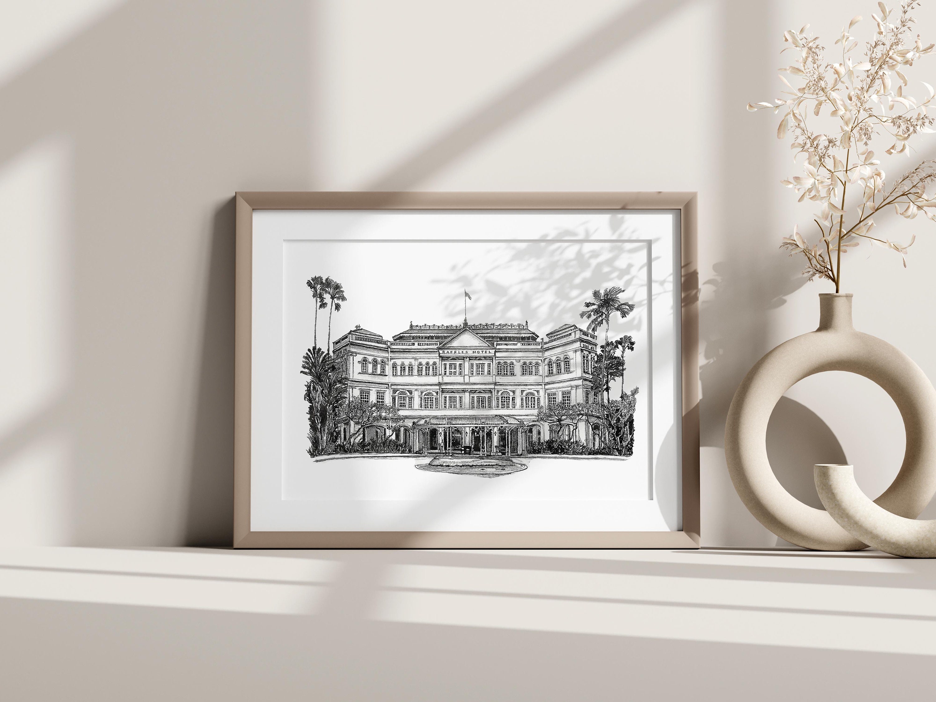 Raffles Hotel Singapore, Printable Wall Art, Instant Digital Download ...