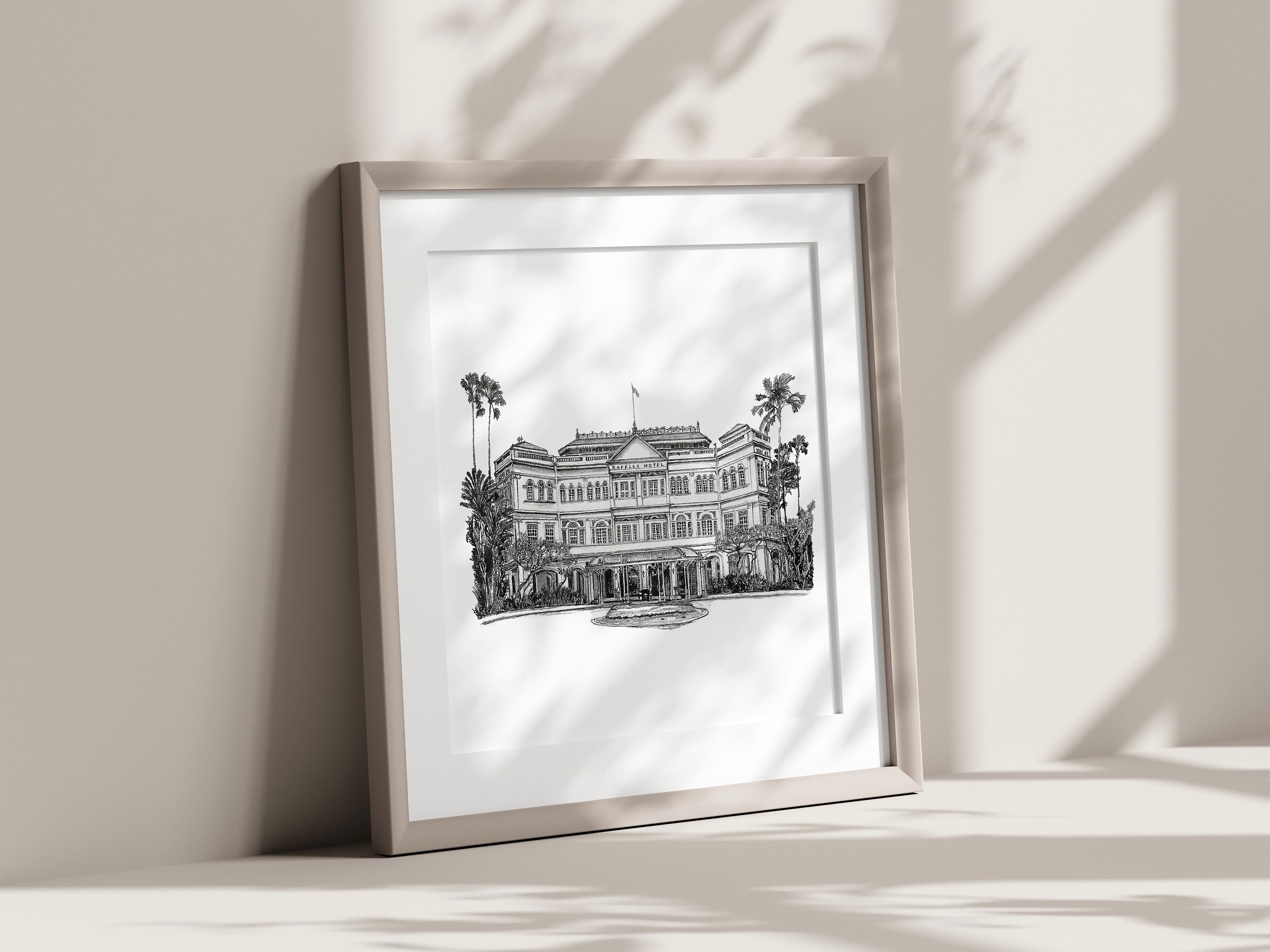 Raffles Hotel Singapore, Printable Wall Art, Instant Digital Download ...
