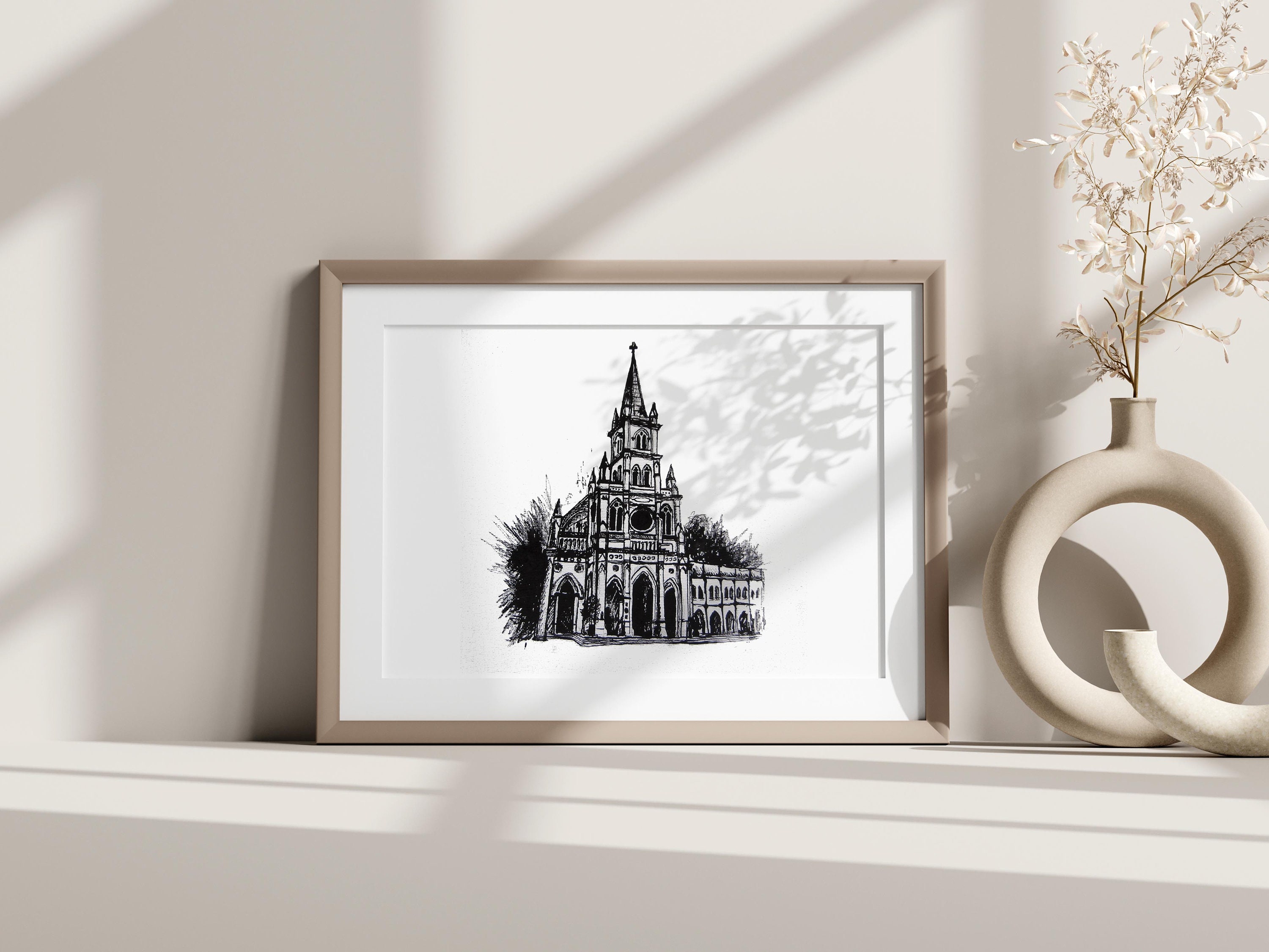 Printable Digital Wall Art, Singapore Landmark, Chijmes, Asian ...