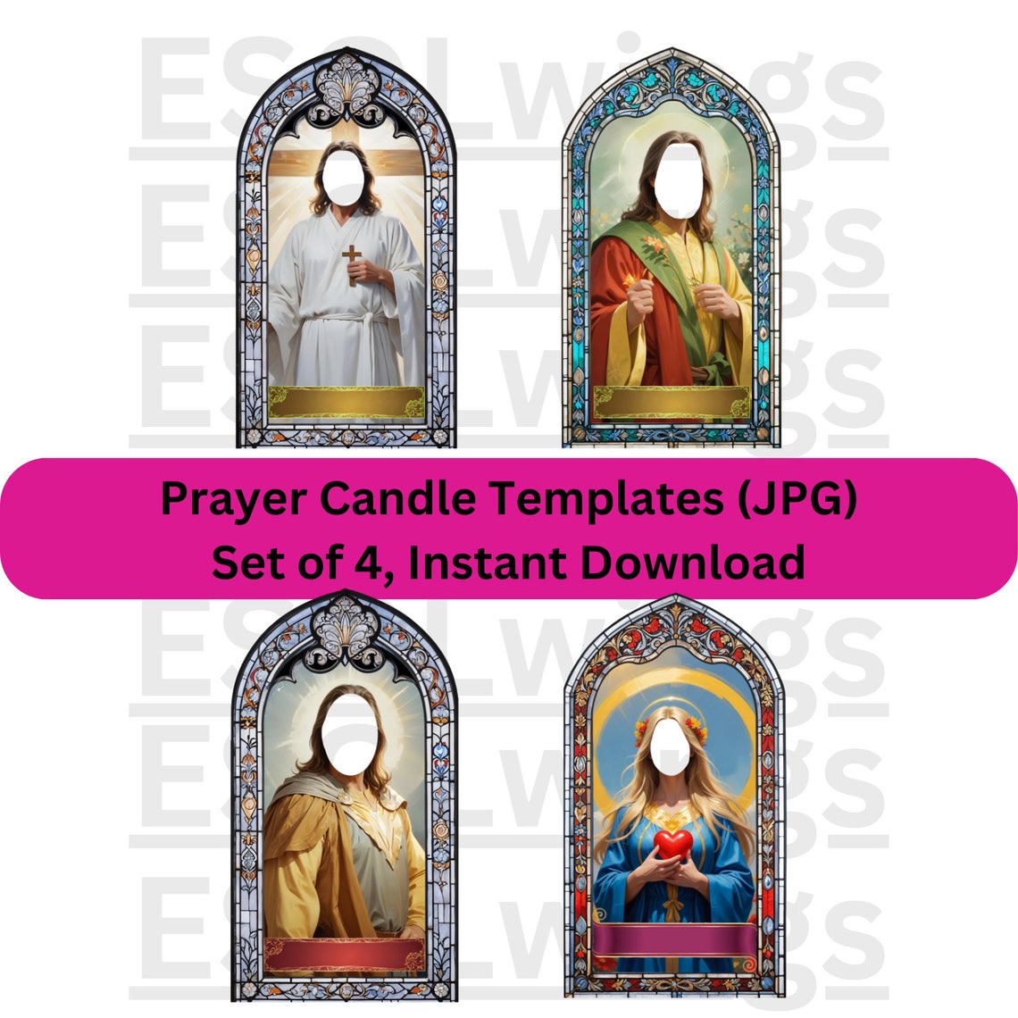 JPEG Prayer Candle Templates (set of 4), JPG Prayer Candle Templates ...