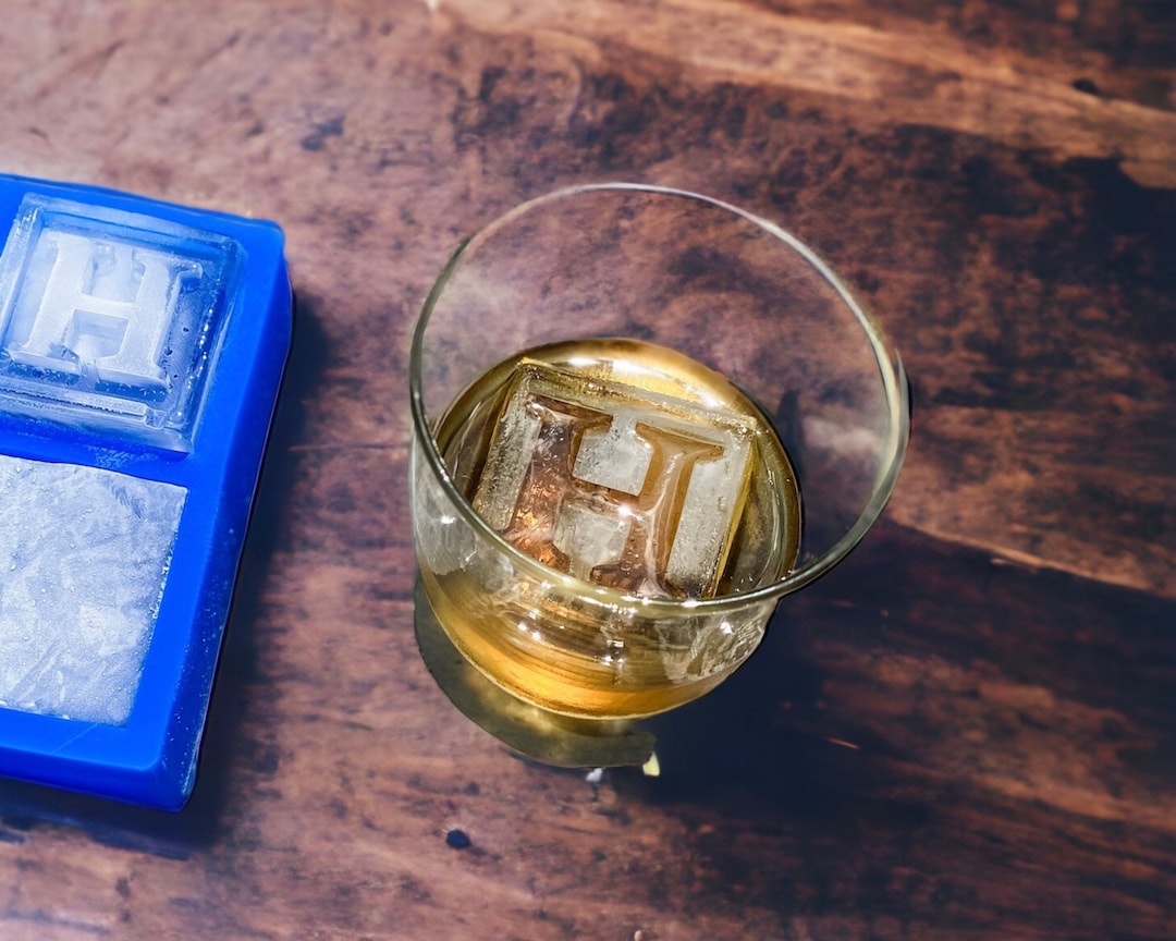 PREMIUM Custom Ice Mold, 2” Cubes With Initials, Monogram, Logo ...