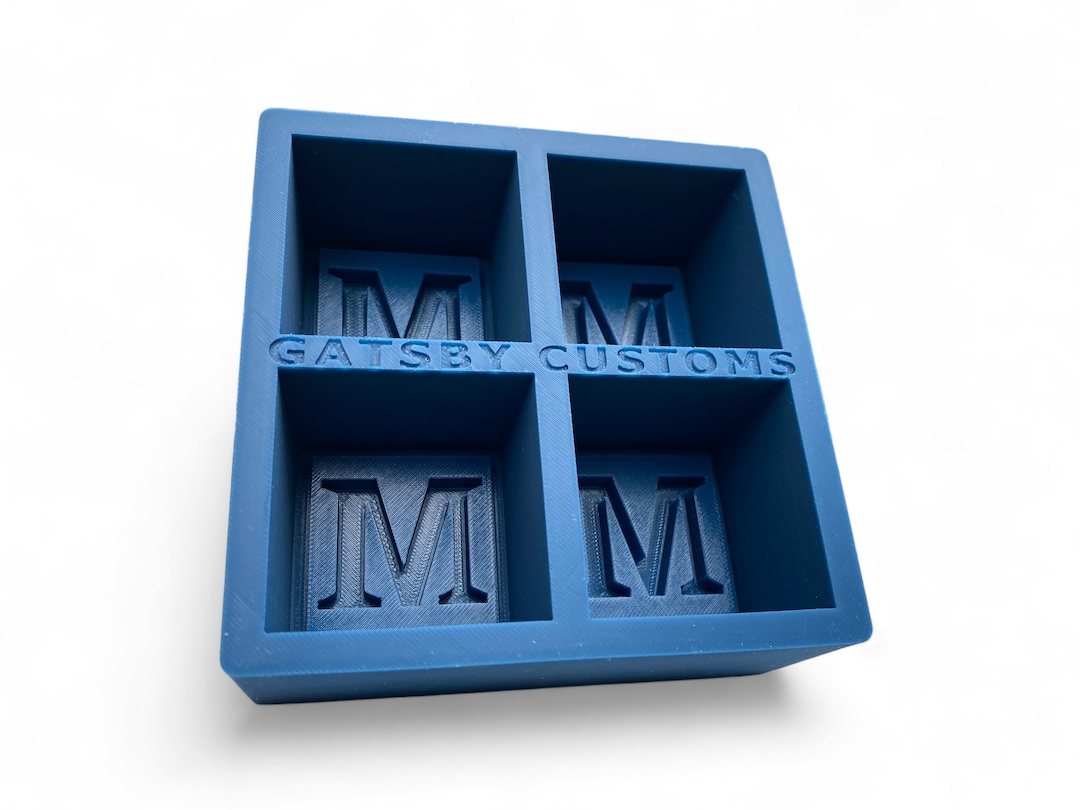 SOFT Custom Silicone Ice Cube Tray, 2" King Cubes, Custom Silicone Mold ...