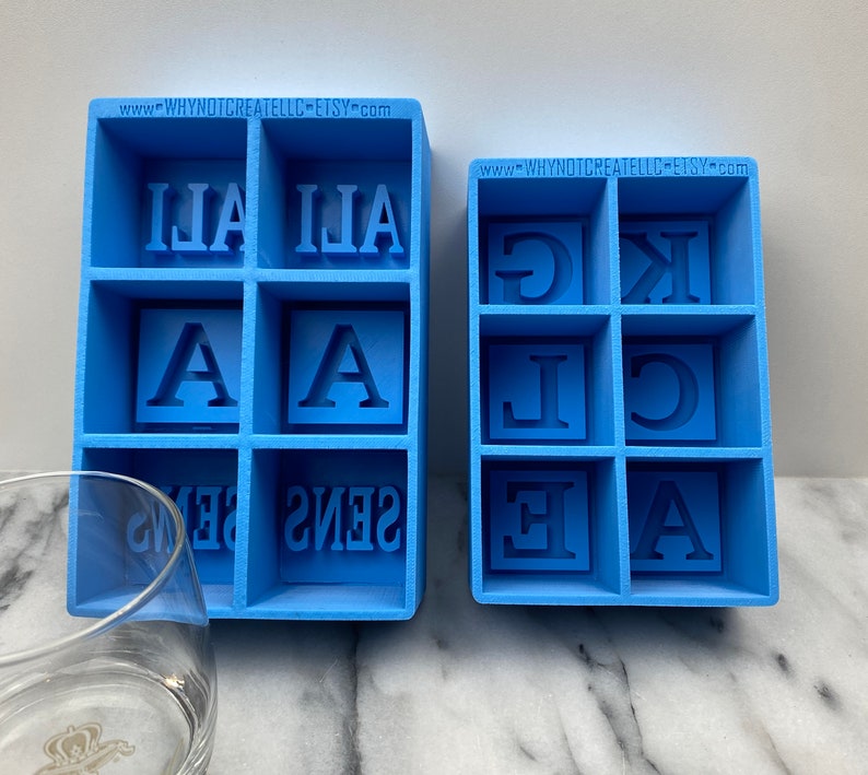Custom Ice Cube Mold Makes 1.75 Cubes. Personalized - Etsy