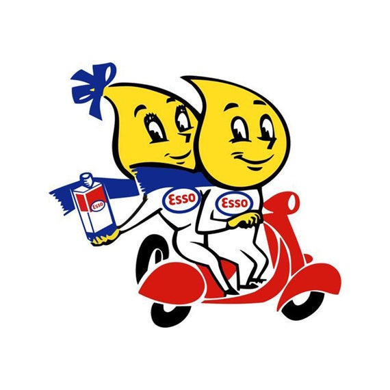 Esso Gas Vintage Vinyl Die Cut Decal 5 Inch - Etsy