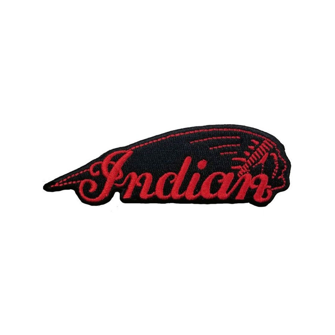 Indian Motorcycle Red & Black Patch Iron On - Etsy
