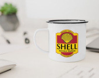 Vintage Shell Motor Oil Mug / Motorcycle / Car / Classic Retro Can ...
