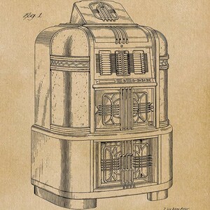 Rockola Jukebox 1940 Patent Art Print - Etsy Australia