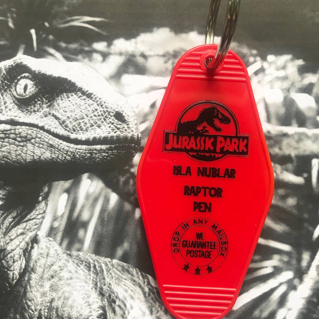 Jurassic Park Raptor Pen Keyring - Etsy