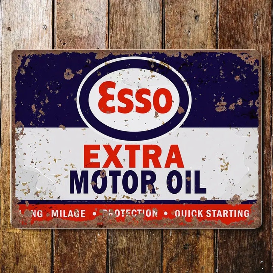 Esso Extra Motor Oil Metal Sign - Etsy