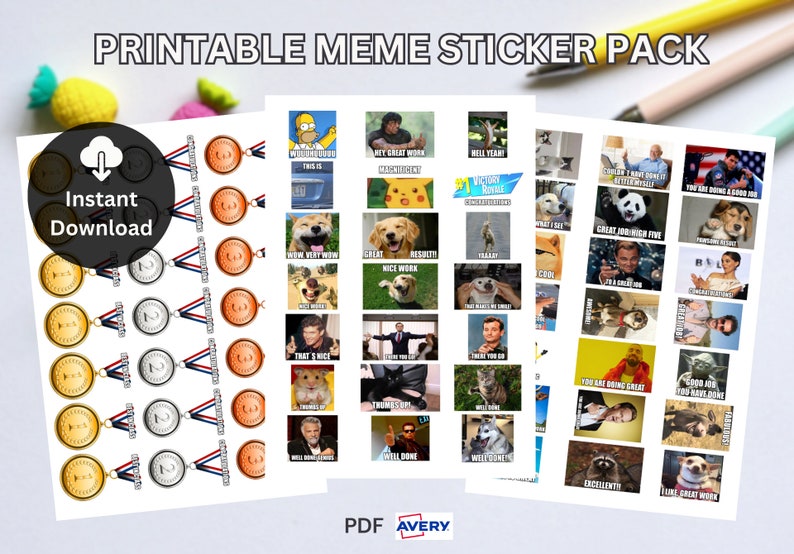 Printable Meme Stickers Collection for Teachers Meme Sticker Grading ...
