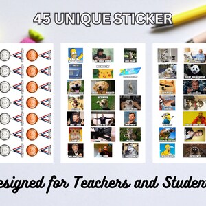 Printable Meme Stickers Collection for Teachers | Meme Sticker Grading ...