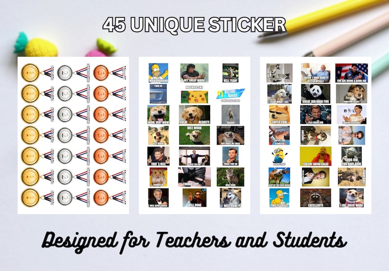 Printable Meme Stickers Collection for Teachers Meme Sticker Grading ...