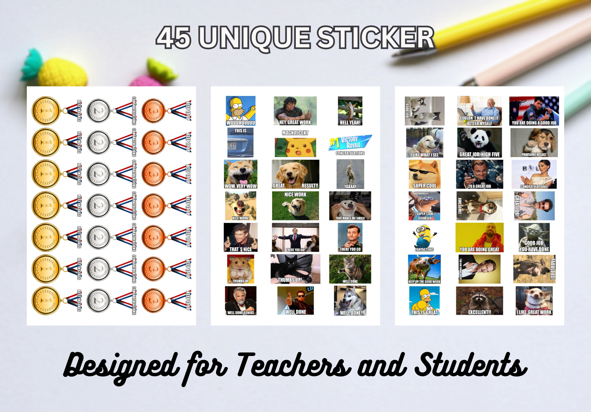 Printable Meme Stickers Collection for Teachers Meme Sticker Grading ...