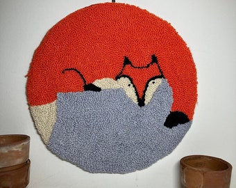 Art Deco Wall Decor Abstract Punch Needle Point Wall Hanging - Etsy