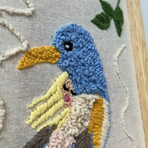 Framed Wall Decor for Birdlover Handwork Punch Needle Wall Art, Kids ...