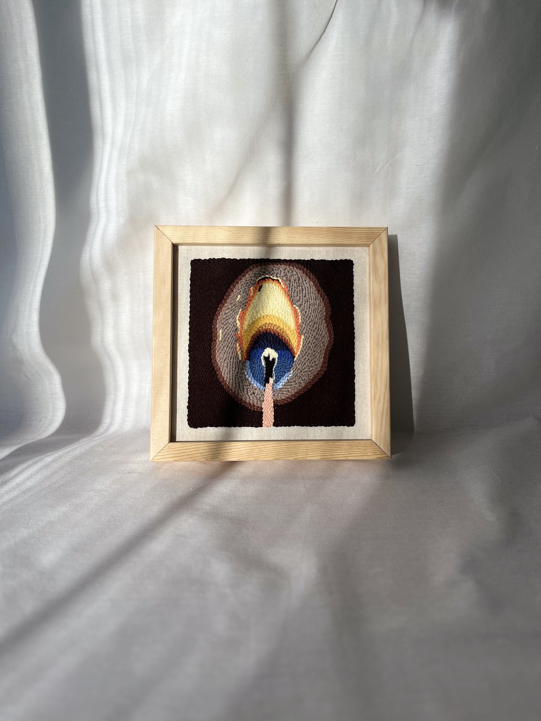 Natural Framed Wall Hanging With Flicker,minimalist Simple Wall Decor ...