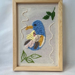 Framed Wall Decor for Birdlover Handwork Punch Needle Wall Art, Kids ...