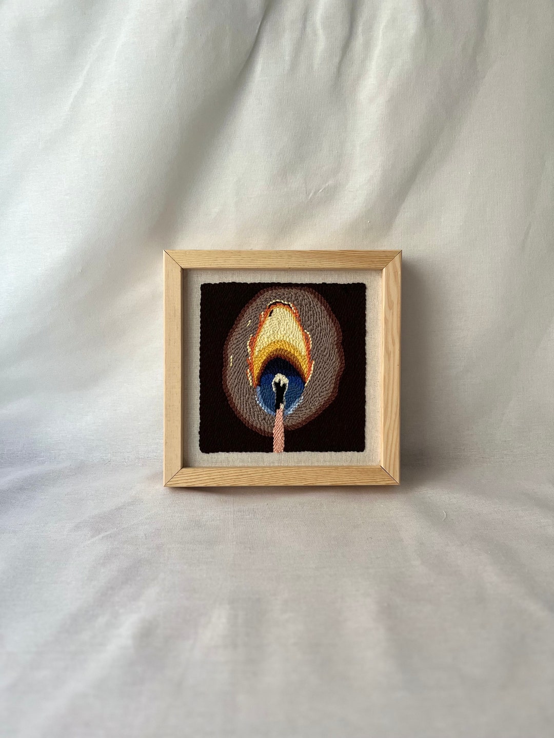 Natural Framed Wall Hanging With Flicker,minimalist Simple Wall Decor ...