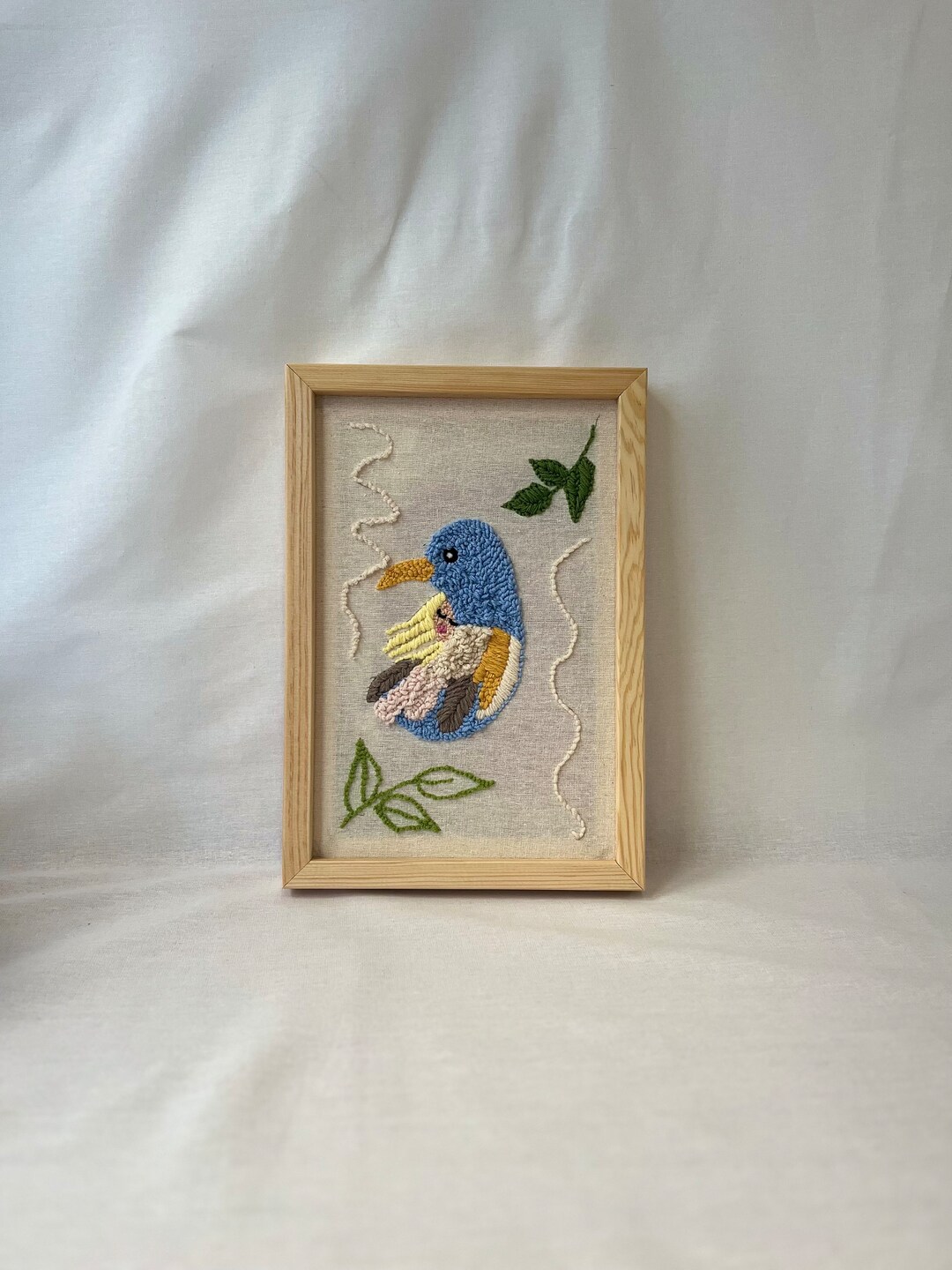 Framed Wall Decor for Birdlover Handwork Punch Needle Wall Art, Kids ...