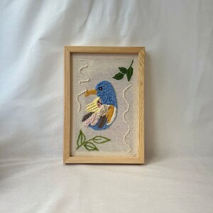 Framed Wall Decor for Birdlover Handwork Punch Needle Wall Art, Kids ...
