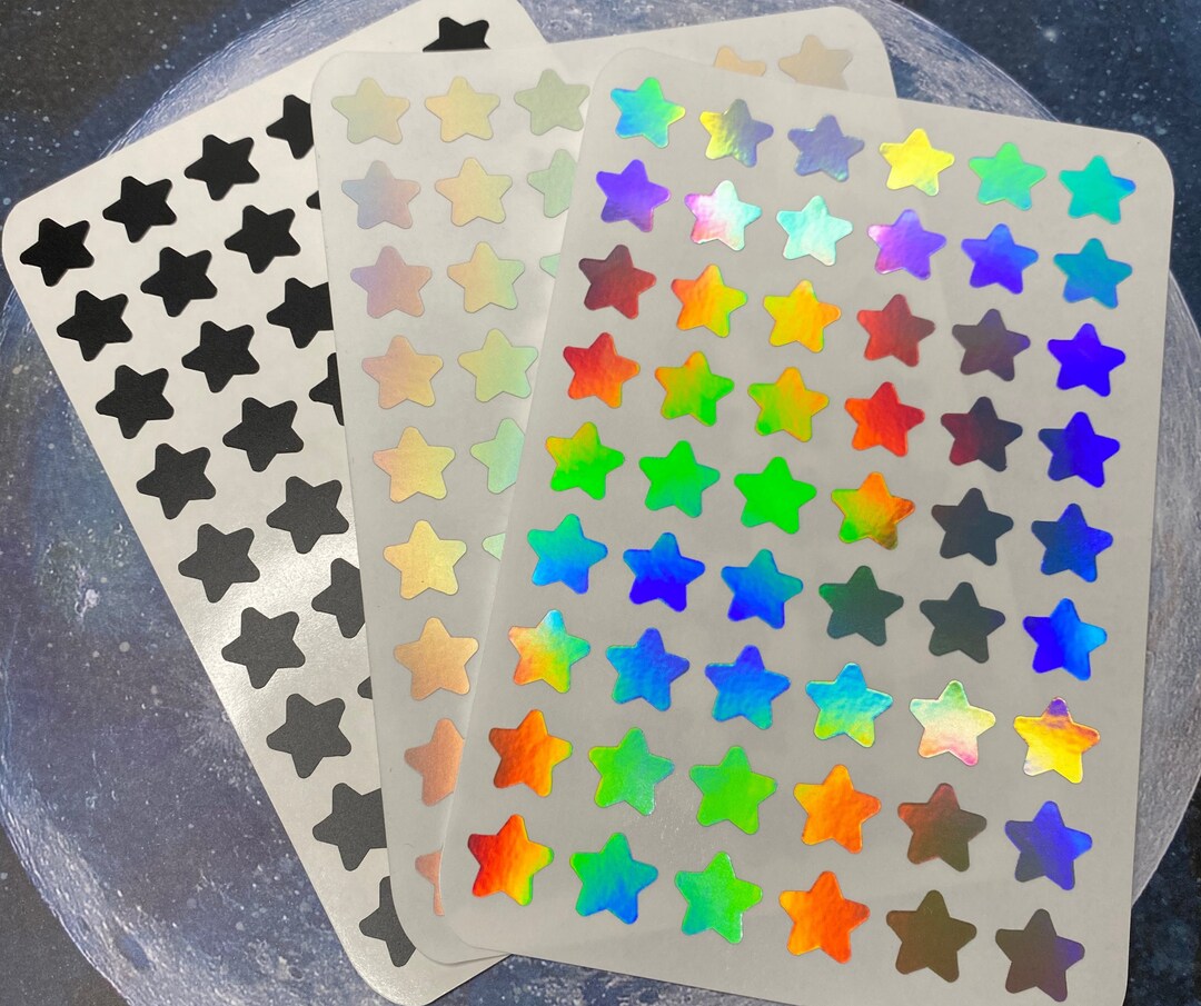 Star Decal Sticker Sheet, Permanent Decal Sticker Sheet, Vinyl Decal ...