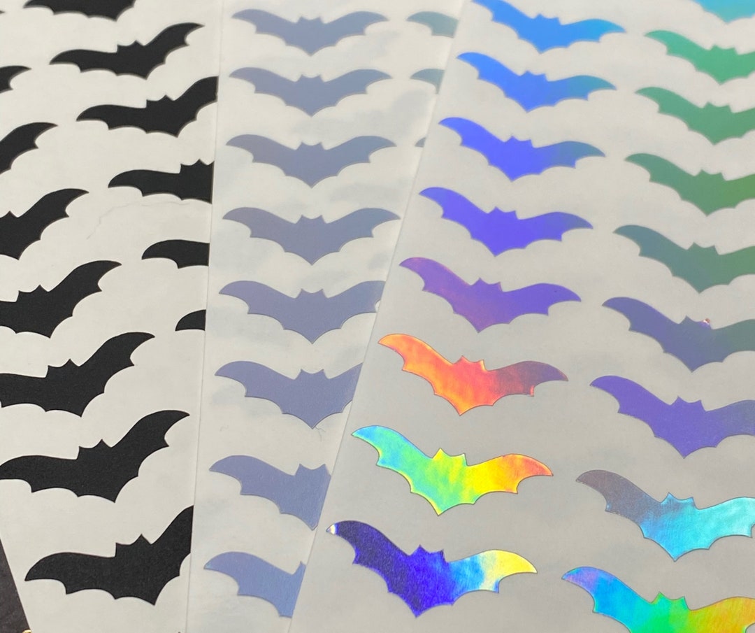 Bat Decal Sticker Sheet, Permanent Decal Sticker Sheet, Vinyl Decal ...
