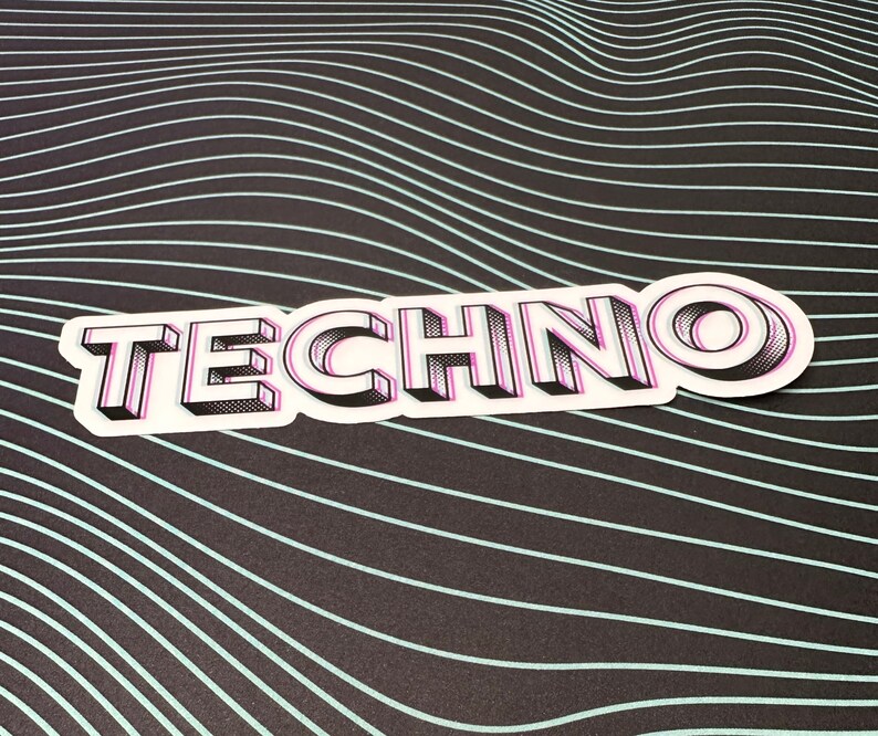 Techno Sticker, Clear Sticker, EDM Sticker, Waterproof, Techno, PLUR ...