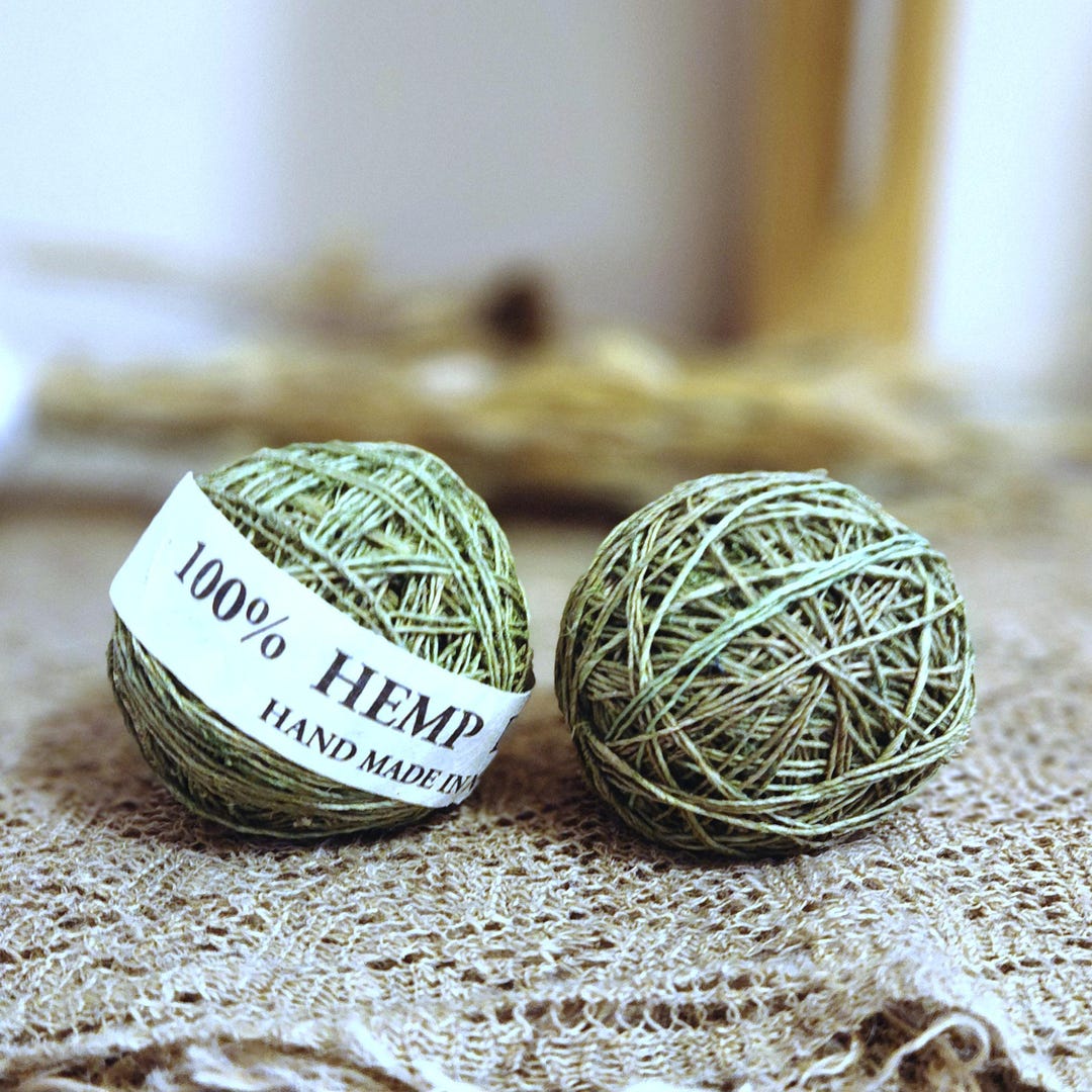 Organic Hemp Thread: Handwoven, Veg-dyed, Sustainable Fiber,hemp Yarn ...