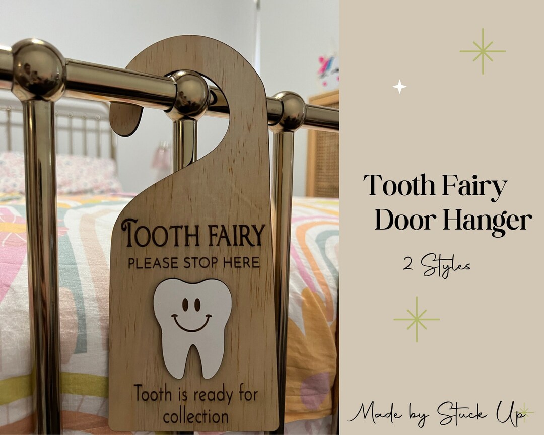 Tooth Fairy Door Hanger, Engraved Tooth Fairy Sign, Tooth Fairy Door ...